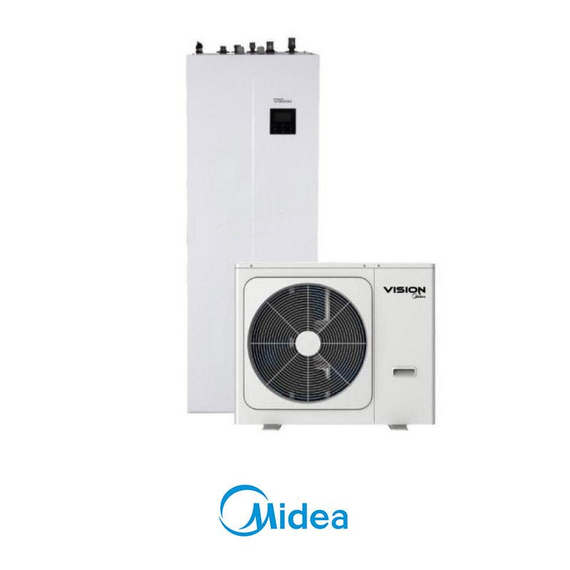 Pompa de caldura trifazata Midea 16 kW, 16000 W, ECOHEAT 16, hidrotank